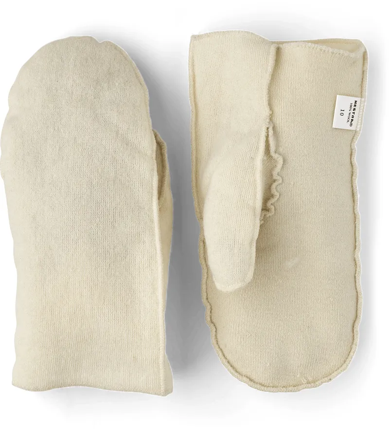 Warmest Mittens Hestra Terry Wool Liner Mittens Leather Red