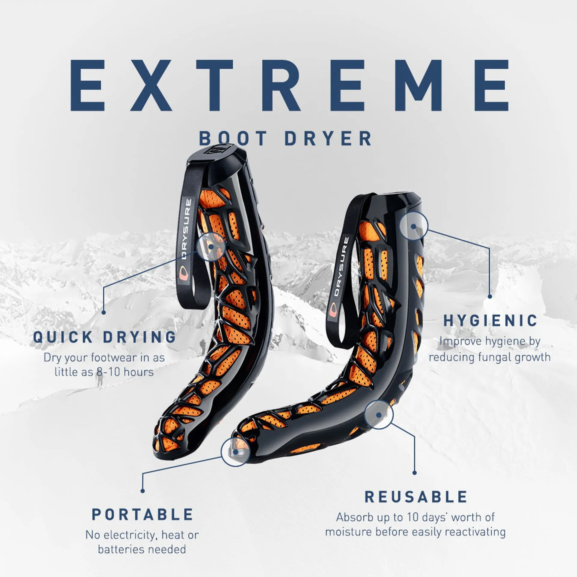Dry Sure Extreme Non Electric Boot and Shoe Dryers Pair Red