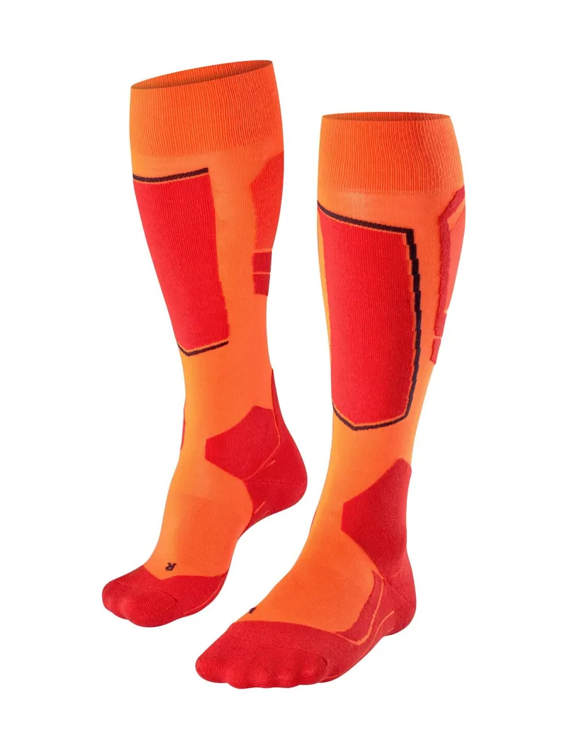 Falke SK4 Mens Orange Ski Snowboard Socks Insulated Warm Winter